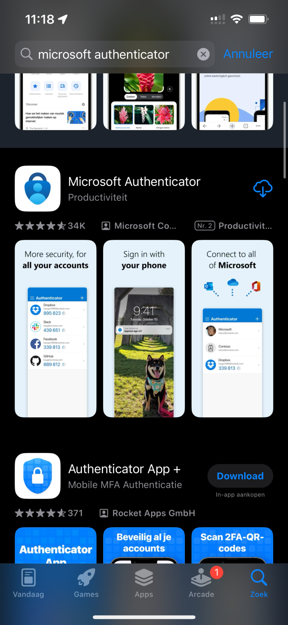 Microsoft Authenticator - Van der Toorn & Geertse
